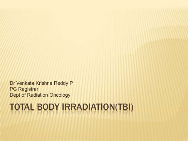 Total body irradiation | PDF