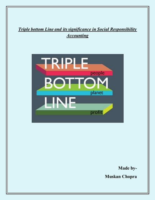 Triple bottom line | PPTX