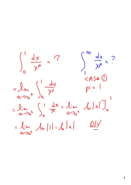 AP Calculus BC: 10-01 Improper Integrals | PDF