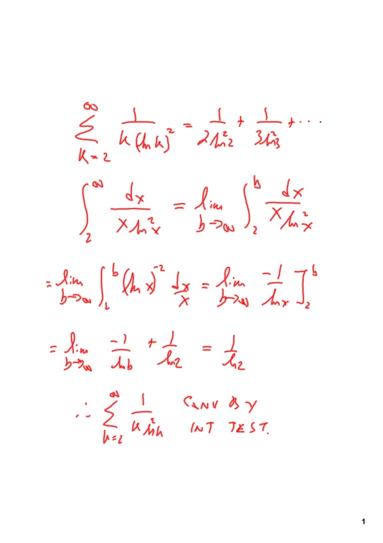 BC Calculus 10-4 Integral Test and p-series