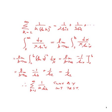 AP Calculus BC: 10-04 Integral Test for Covergence of Series with all ...