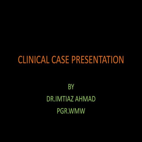 Tbm case presentation by dr imtiaz | PPTX