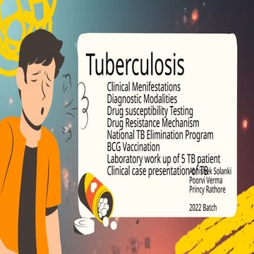 tuberculosis clinical menifestation and laboratory diagnosis | PPTX