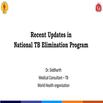 New guidelines for Tuberculosis treatment (NTEP) | PPTX