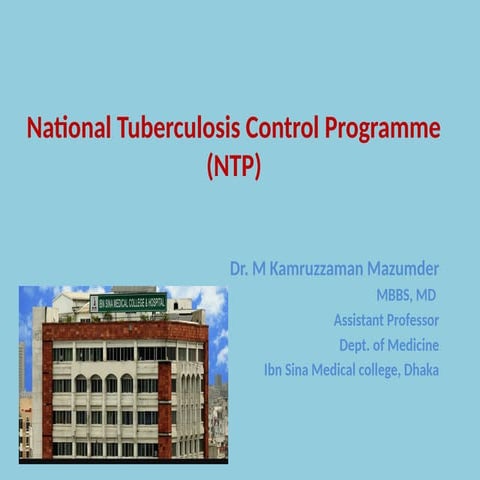 Revised definitions of tb cases and management as per ntep | PPTX