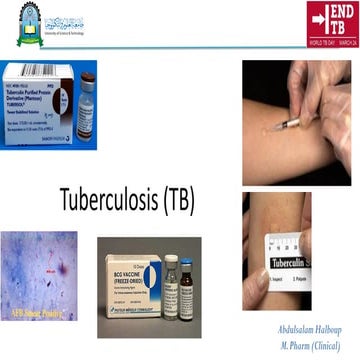 Tuberculosis (TB): clinical background,diagnosis and management | PDF