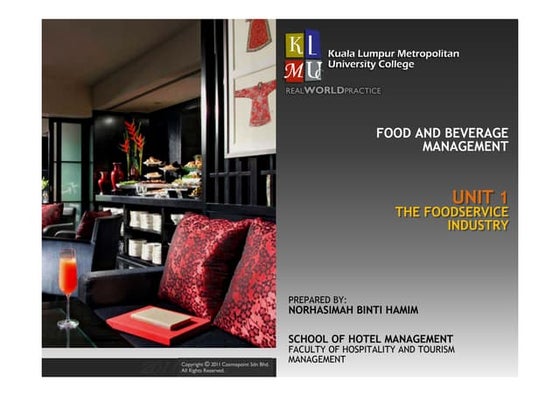 Food & Beverage Management | PPT