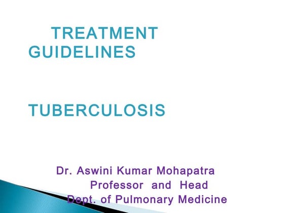 Tuberculosis- management and treatment | PPT