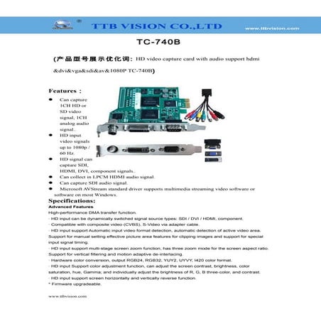 Tc 740 b-specification- www.ttbvs.com