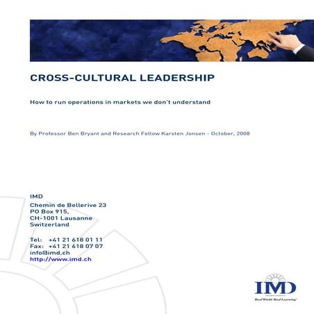 CROSS-CULTURAL LEADERSHIP | PDF