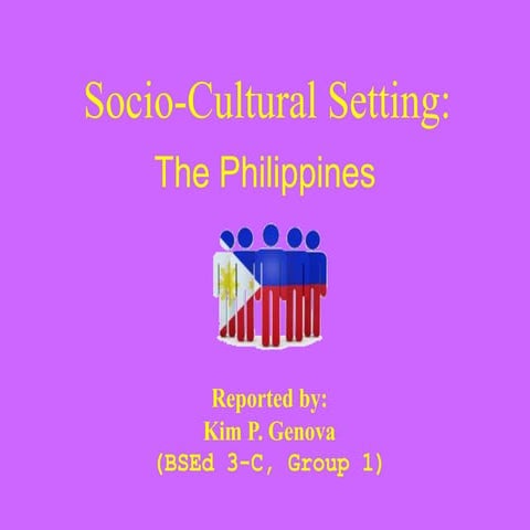 Philippines: Socio-Cultural Setting | PPTX