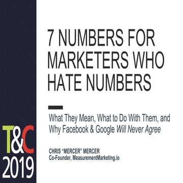 7 Numbers For Marketers Who Hate Numbers | PPT