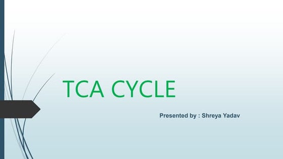 TCA CYCLE & ITS REGULATION | PPTX | Endocrine and Metabolic Diseases ...