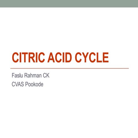 TCA Cycle | PPTX