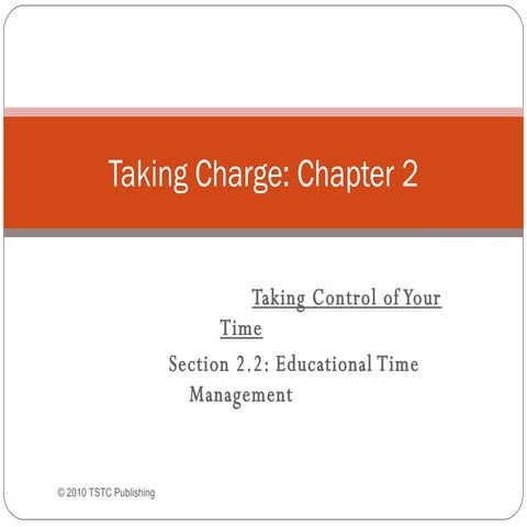 Taking Charge (2nd ed.), Chapter 2.2 | PPT