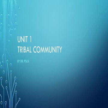 Tribal Community Development UNIT 1.pptx