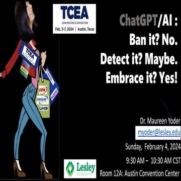 TCEA 2024 Dr. Maureen Yoder AI / ChatGPT | PPT