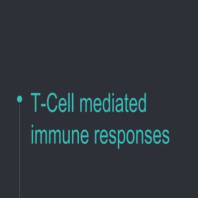 T cell mediated immune response Rashmi PGI 2022 | PPTX