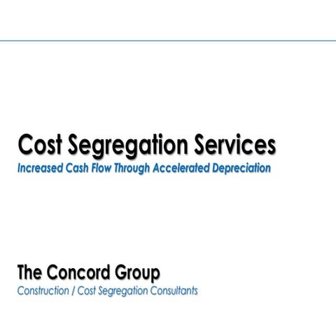Cost Segregation | PPT
