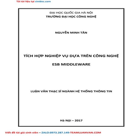 Tích hợp nghiệp vụ dựa trên công nghệ Esb middleware.doc