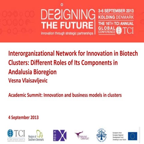 TCI2013 Interorganizational network for innovation in biotech clusters ...