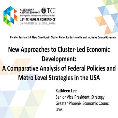 TCI 2015 New Approaches to Cluster-Led Economic Development: A ...