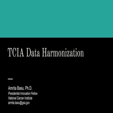 TCIA Data Harmonization Project | PDF