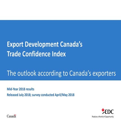 Export Development Canada's Mid-Year 2018 Trade Confidence Index | PPT