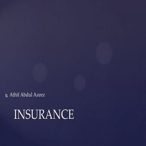 Insurance In India | PPTX