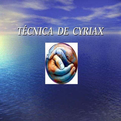 Técnica de cyriax REHABILITACION | PPT