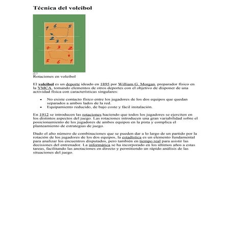 Técnica del voleibol | DOC