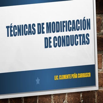 Modelo de Modificación de Conducta en Trabajo Social | PPTX