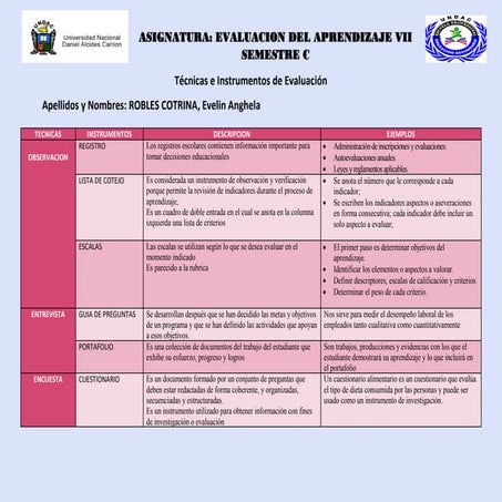 Técnicas E Instrumentos De Evaluación Pdf Pdf