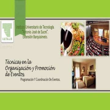 Técnicas en la organización y promoción de eventos | PPTX