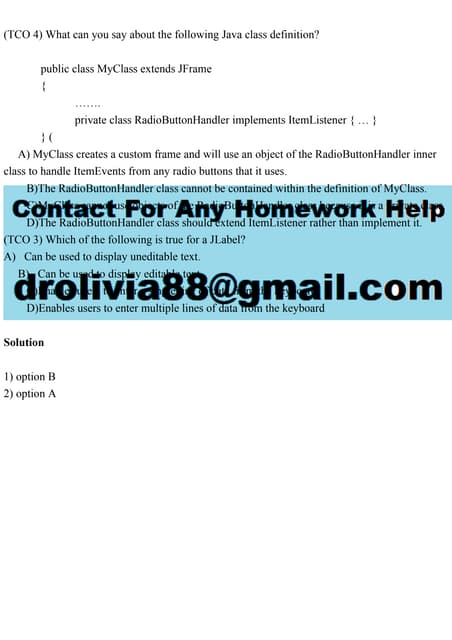 Tco 4 What Can You Say About The Following Java Class Definition Pdf