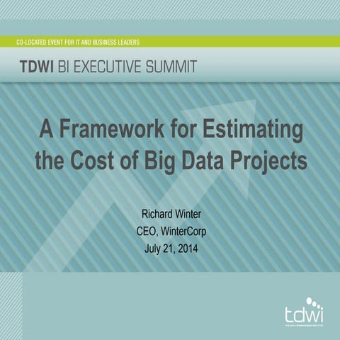 TCOD - a framework for the total cost of big data - Richard Winter - TDWI executive summit | PDF