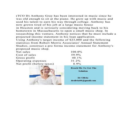 (TCO D) Anthony Gray has been interested in music since he was old e.docx