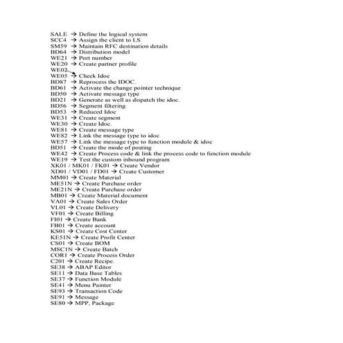 ABAP T codes | PDF | Operating Systems | Computer Software and Applications