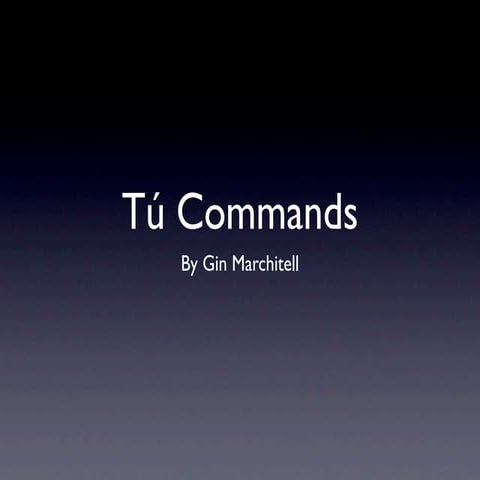 Tú commands | KEY