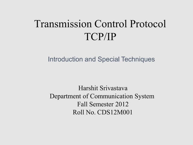 07 - TCP_IP and the DoD Model.ppt