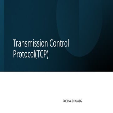 Transmisssion Control Protocol Networkpptx Ppt 5355