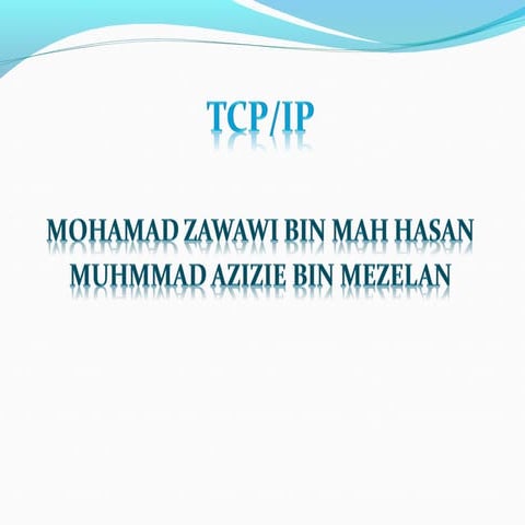 Tcp ip | PPT | Internet | Computing