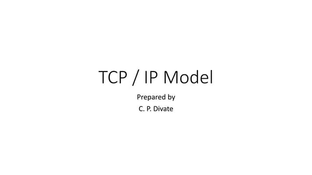 Data Communication And Network Tcp Ip Protocol Pptx Internet Computing