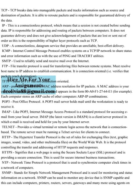 Tcp Tcp Breaks Data Into Manageable Packets And Tracks Informationpdf