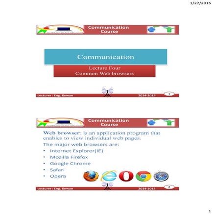 Lec 4 introduction to the common web browsers | PDF | Browsers | Computer Software and Applications