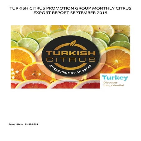 September 2015 - Export Statistics of Turkish Citrus | PDF