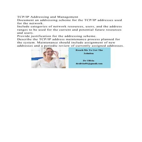 Tcpip Addressing And Managementdocument An Addressing Scheme For Docx 