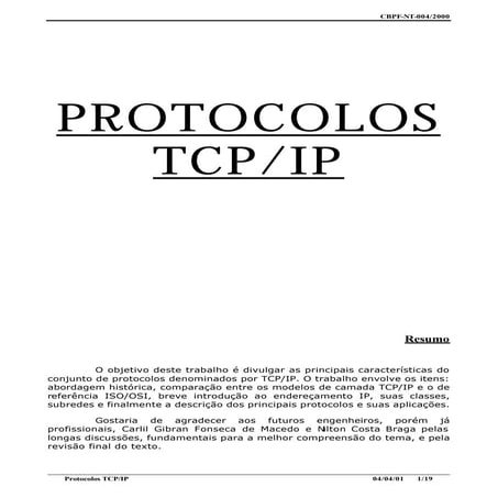 Protocolos TCP/IP | PDF
