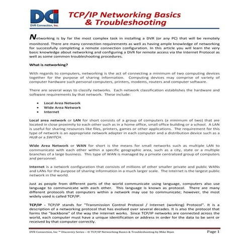 Tcpip Networking Basicsandtroubleshooting Pdf 