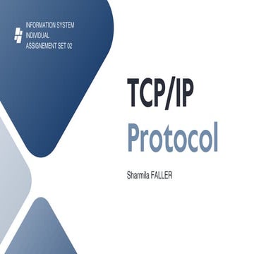 TCP/IP PRESENTATION BY SHARMILA FALLER FOR INFORMATION SYSTEM | PDF